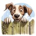 Dog Peeking Out From Fence Transparent PNG Clipart, Kids/adults Cartoon ...