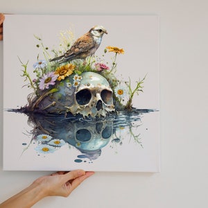 Skull&sparrow in the Puddle PNG File Digital Print Clip Art Instant ...