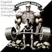 Installing Muscles PNG Clipart Funny Skeleton Lifting Barbell Design ...