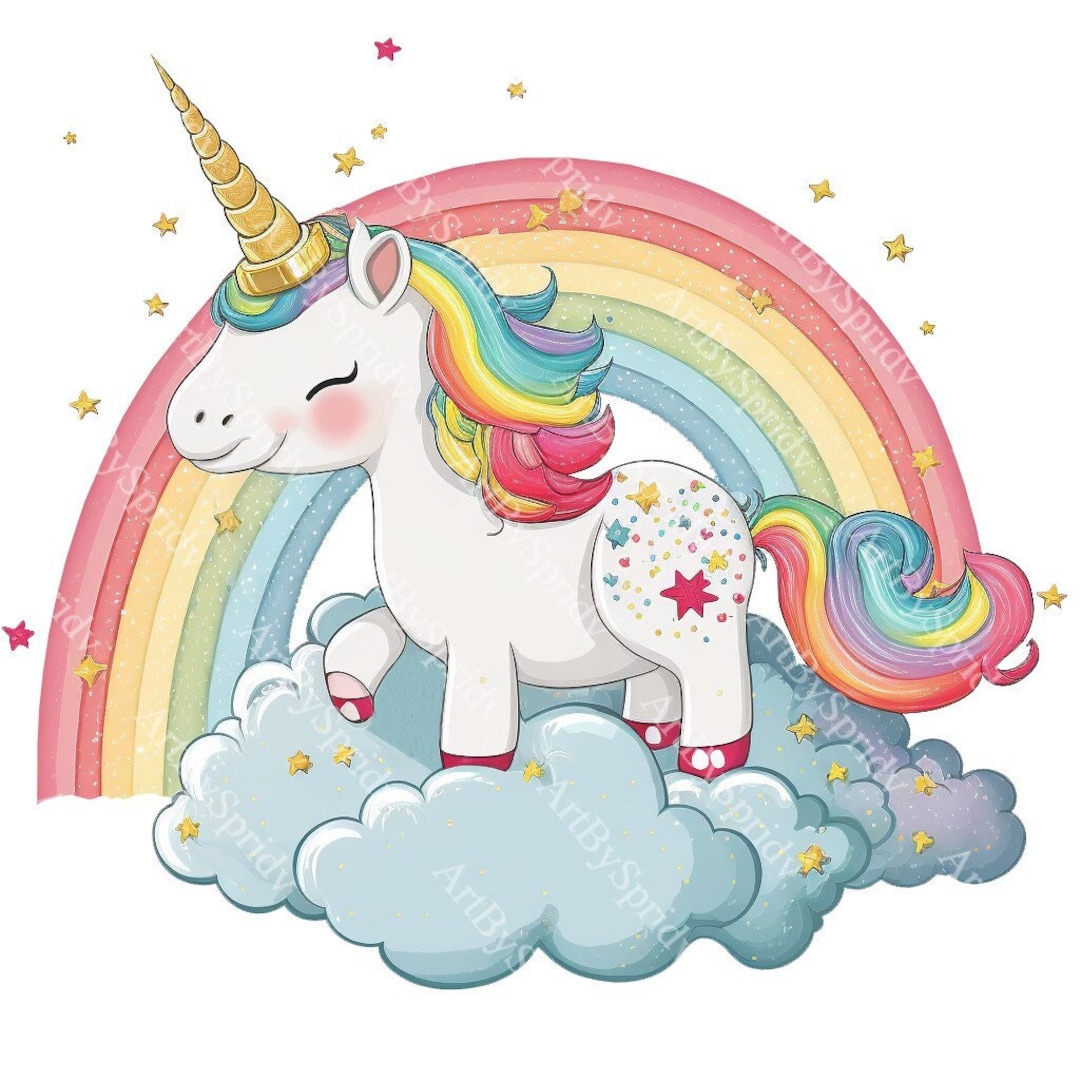 Rainbow Unicorn PNG Clipart, Transparent Kids Clip Art Cartoon Design ...