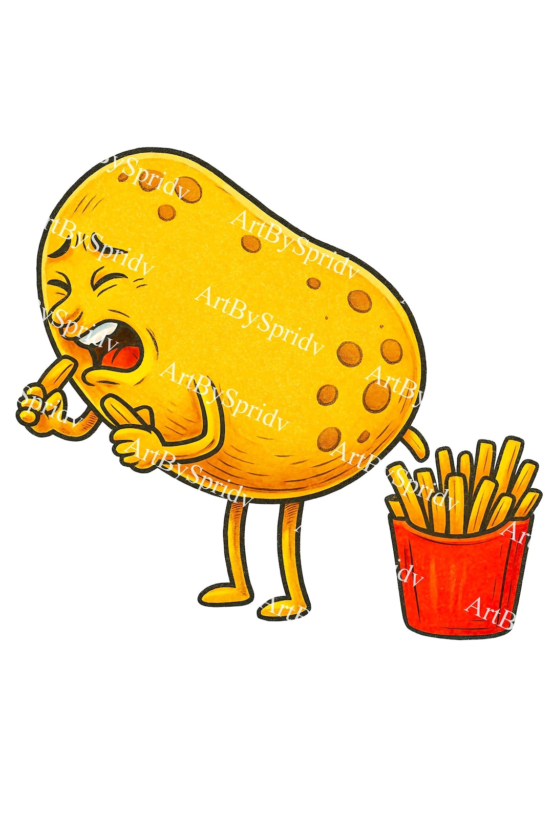 Funny Potato Pooping Fries PNG Clipart - Kawaii Cartoon Food, Hilarious ...