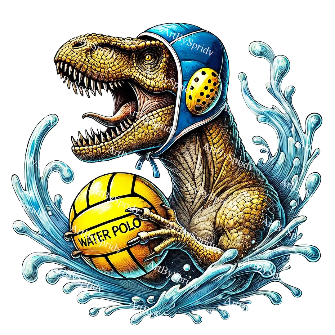 T-rex Water Polo Clipart PNG, Dinosaur Sports Clip Art, Fun Transparent ...