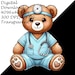 Teddy Bear Doctor PNG Clipart, Cute Medical Bear in Scrubs With ...