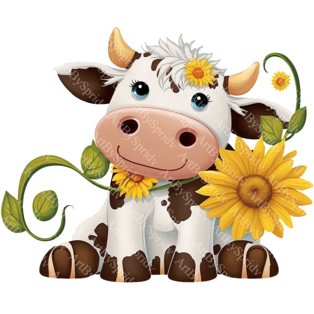 Cow PNG Transparent Clipart Kids Cartoon Design,printable Sublimation ...