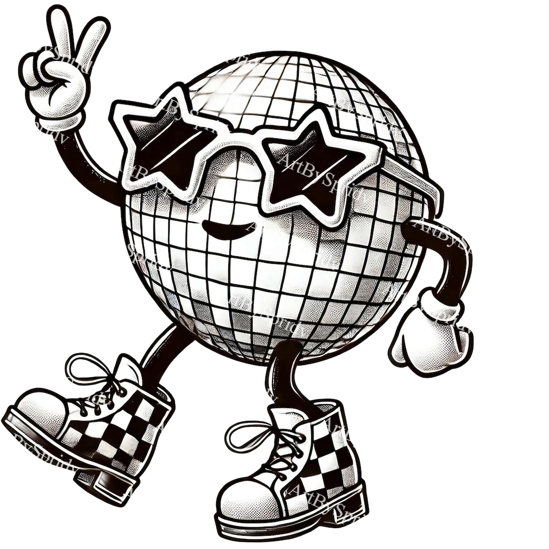 Groovy Disco Ball Download PNG Clipart, Retro Star Sunglasses, Peace ...
