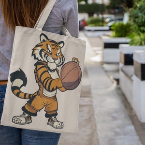 Tiger With Basketball Ball PNG Clipart, Transparent Kids/adults Animal ...