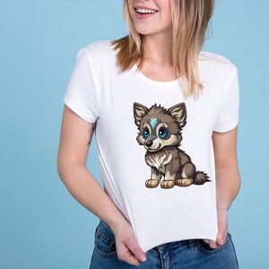 Cartoon Wolf Pup PNG Clipart - Transparent Clip Art for T-shirt, Mug ...