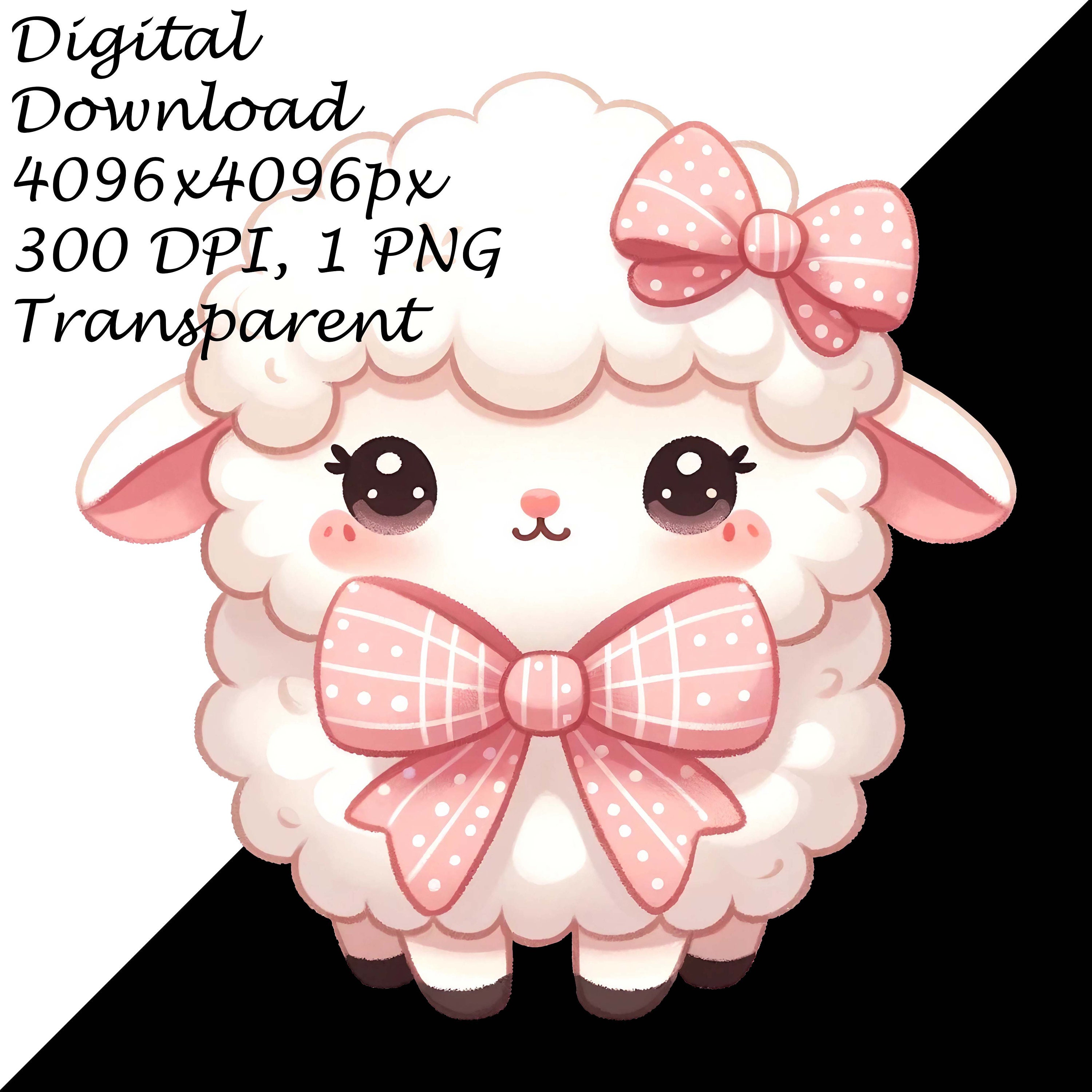 Adorable Fluffy Sheep Clipart - Perfect for Sublimation & Printables ...