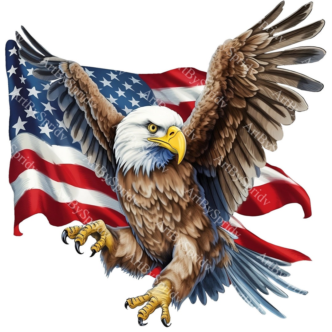 USA Patriotic Eagle Flag PNG Transparent Clipart Abstact Design ...