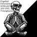Edgy Skeleton Clipart With Heart Sunglasses - PNG for DTG T-shirt, Mug ...