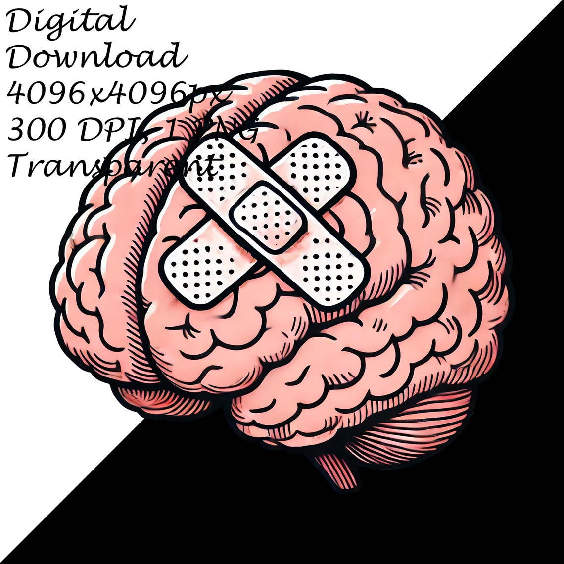 Brain Bandage PNG Clipart, Mental Health Awareness,cute Brain Healing ...