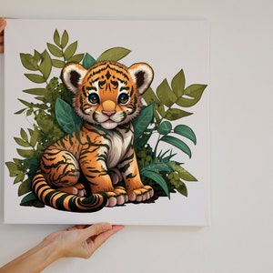 Adorable Tiger Cub Clipart - Jungle-inspired Transparent PNG, Perfect ...