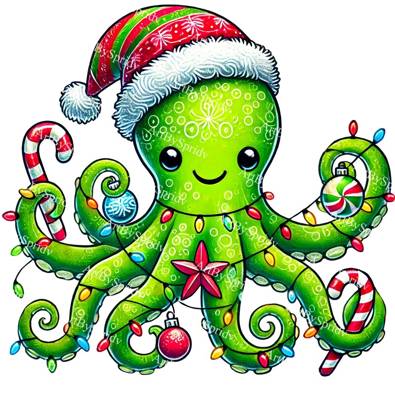 Christmas Sea Creatures Svg - Etsy