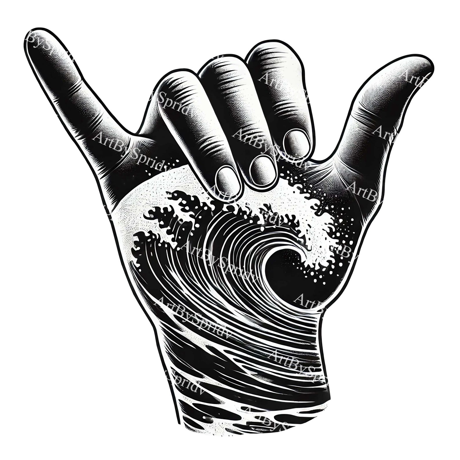 Shaka Hand Gesture PNG Clipart,hang Loose Wave Clip Art,surfer Shaka ...