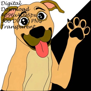 Cartoon Dog Clipart - Friendly Tan Puppy With Paw up PNG, Playful Dog ...
