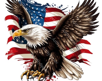 Eagle American Flag Clip Art