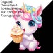 Adorable Unicorn Clipart With Cupcake Cute Fantasy Animal PNG kid's ...