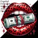 100 Dollar Bill Lips Clipart - Glossy Lips & Money PNG, Digital ...