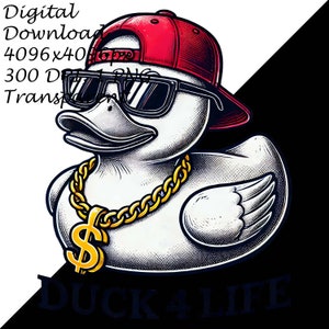 Cool Rubber Duck PNG Clipart-hip Hop Style, Wearing Red Cap, Sunglasses ...
