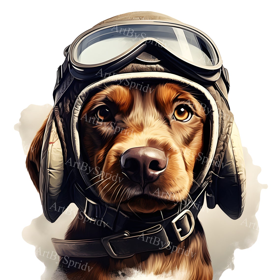 Adorable Aviation Dog in Pilot Cap Clipart – Transparent PNG Clip Art ...