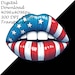 American Patriotic USA Flag Lips PNG Clipart|4th of July Independence ...