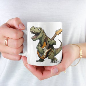 T-rex Dinosaur With Guitar Clipart,transparent PNG Clip Art,digital ...