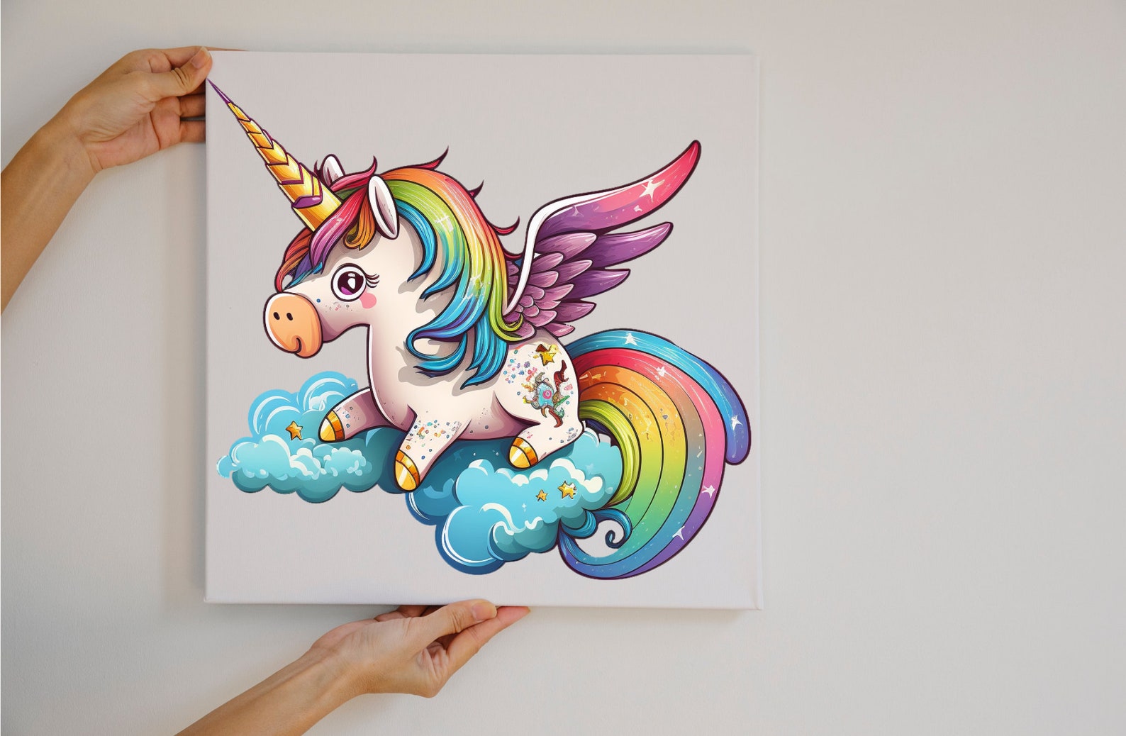 Cute Flying Unicorn With Wings PNG Animal Clipartkids - Etsy