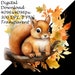 Autumn Forest Friends Clipart 4 PACK - Cute Squirrel & Seasonal Leaves ...
