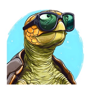 Cool Turtle With Sunglasses Download PNG Clipart, Summer Vibes Clip Art ...
