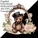 Victorian Teddy Bear Clipart Vintage Style Digital PNG for - Etsy