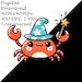 Cute Wizard Crab With Magic Wand PNG Clipart, Transparent Clip Art for ...