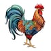 Cute Pompous Farm Rooster PNG, Transparent Animal Clipart, Kids Cartoon ...