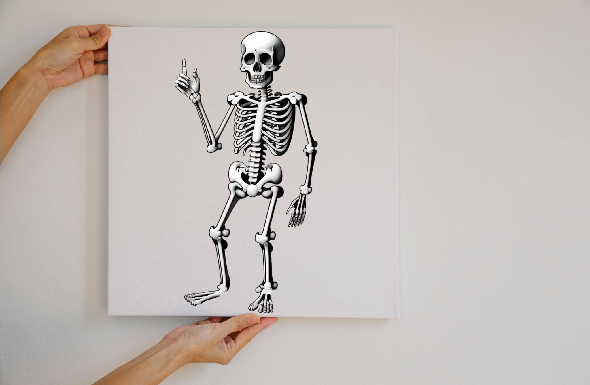 Sassy Skeleton Clipart PNG, Skeleton Giving Middle Finger, High-quality ...