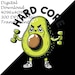 Hardcore Avocado Cartoon PNG Clipart, Cute Avocado Lifting Dumbbells Illustration, Fitness Fruit ...