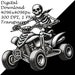 Skeleton Riding ATV Clipart | Halloween Skull Quad Bike Clip Art ...