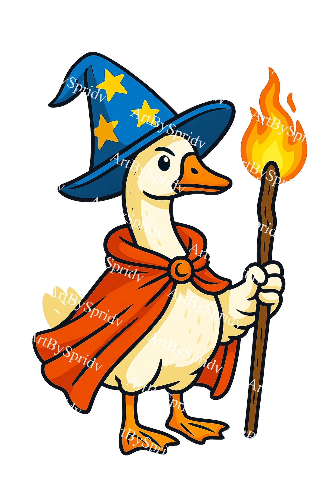 Wizard Duck PNG Clipart, Cute Cartoon Duck in Magic Hat and Cloak ...