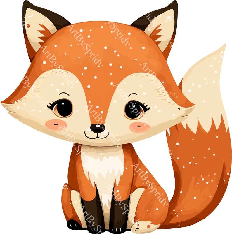 Cute Woodland Fox PNG Clipart Transparent Forest Animal Clip - Etsy