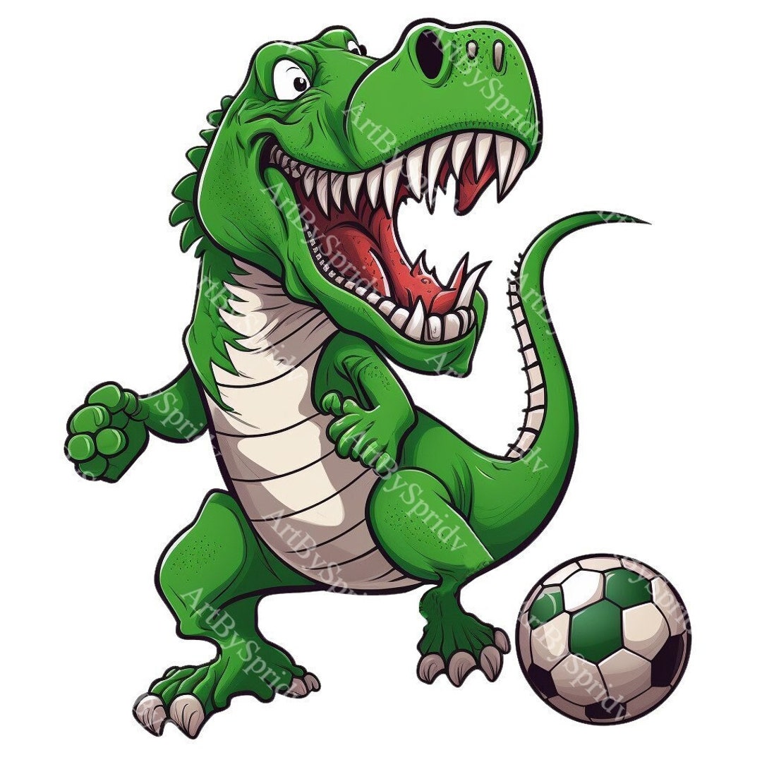 Cute Football T-rex Dinosaur Clipart,transparent PNG Clip Art,digital ...