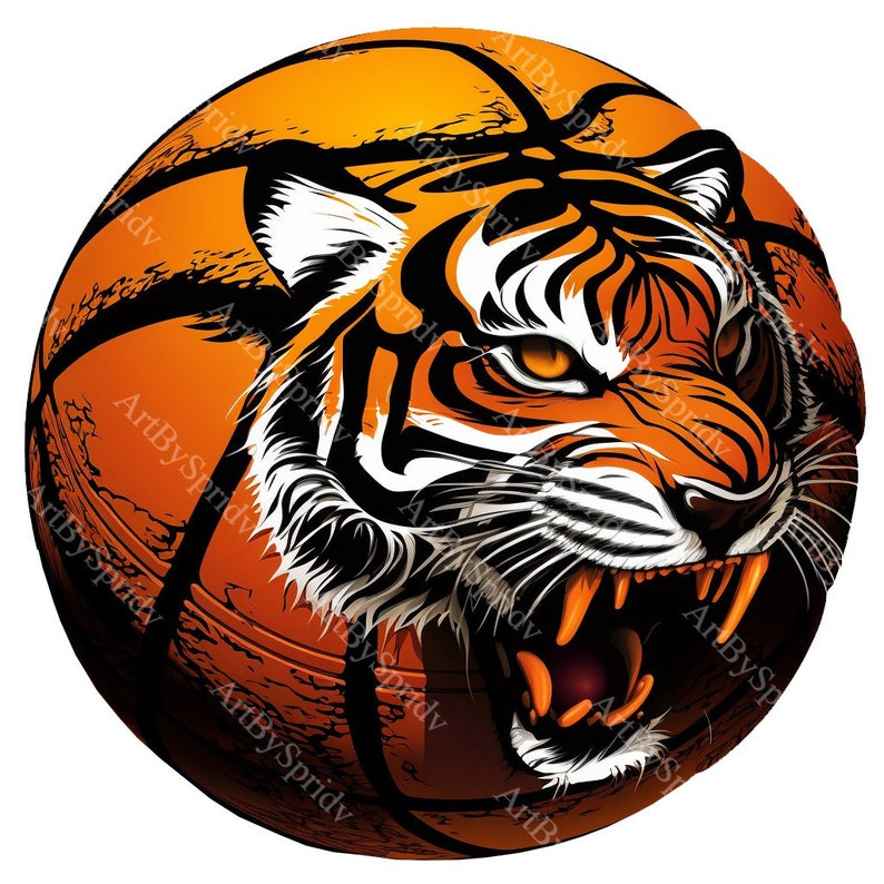 Tiger With Basketball Ball PNG Clipart, Transparent Kids/adults Animal ...