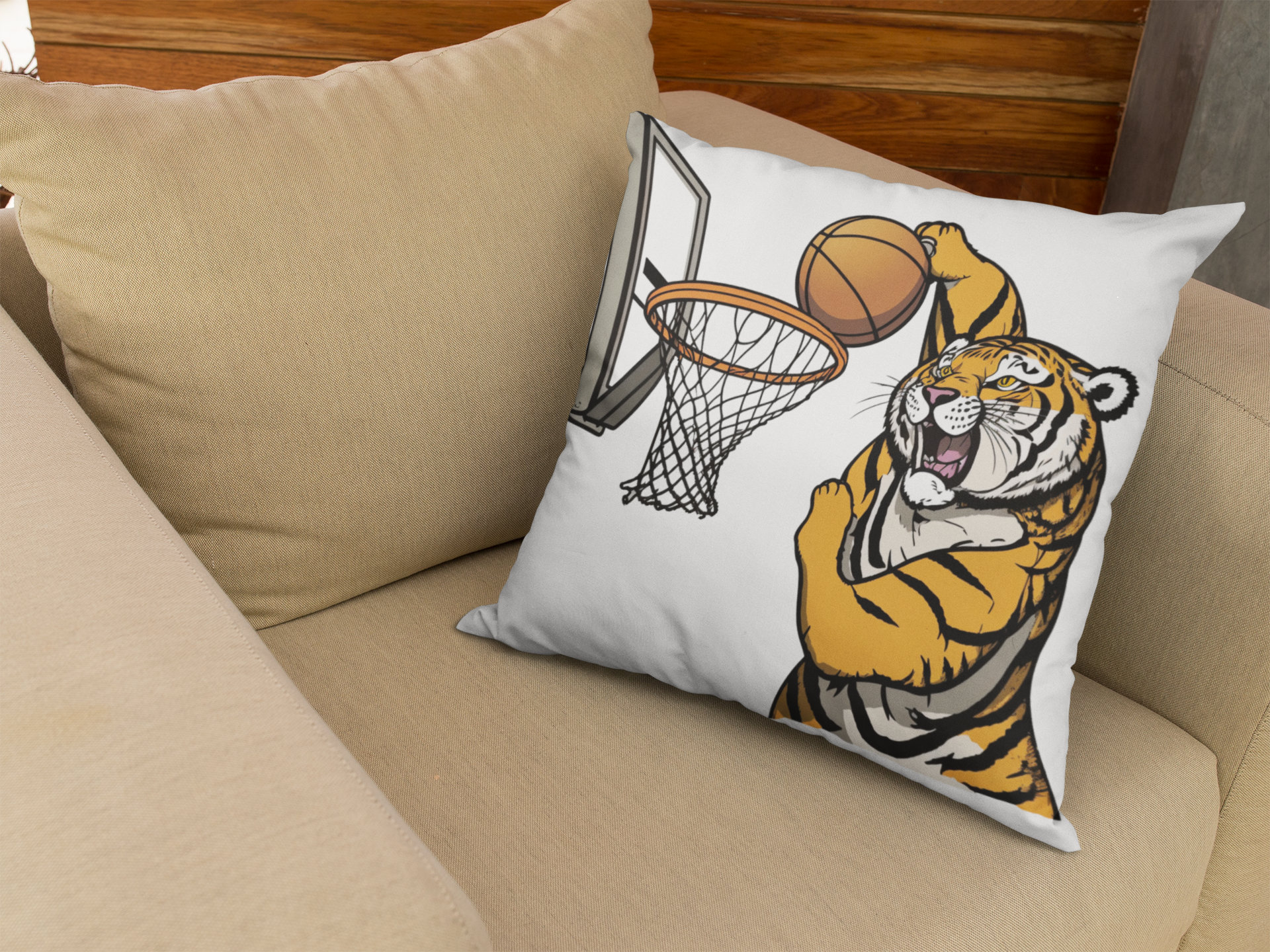 Tiger With Basketball Ball PNG Clipart, Transparent Kids/adults Animal ...