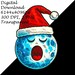 Cute Yawning Moon With Santa Hat Clipart, Christmas Cartoon Moon PNG ...