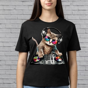 Cute DJ Cat With Glasses PNG Clipart, Transparent Animal Clip Art, Kids ...