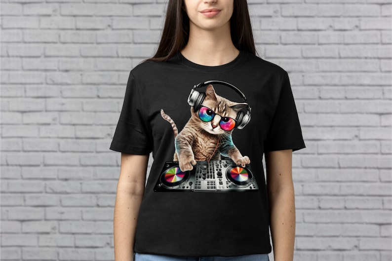Cute DJ Cat With Glasses PNG Clipart Transparent Animal Clip - Etsy