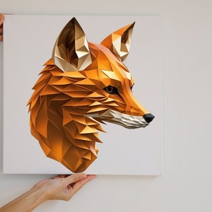 Geometric Fox PNG Clipart, Polygonal Fox Head Clip Art, Digital ...