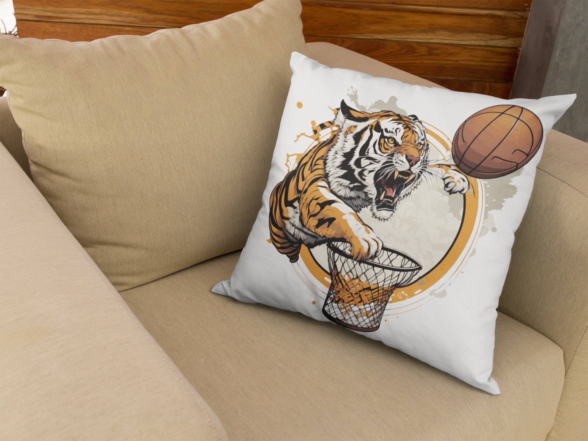 Dynamic Tiger Dunking Basketball Transparent Download PNG Clipart ...