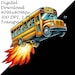 Rocket-powered Back to School Bus PNG Clipart, Digital Download Fun ...