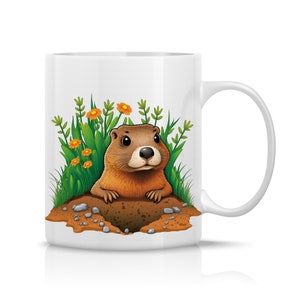 Cute Groundhog PNG Transparent Clipart, Animal Floral Kids Cartoon ...