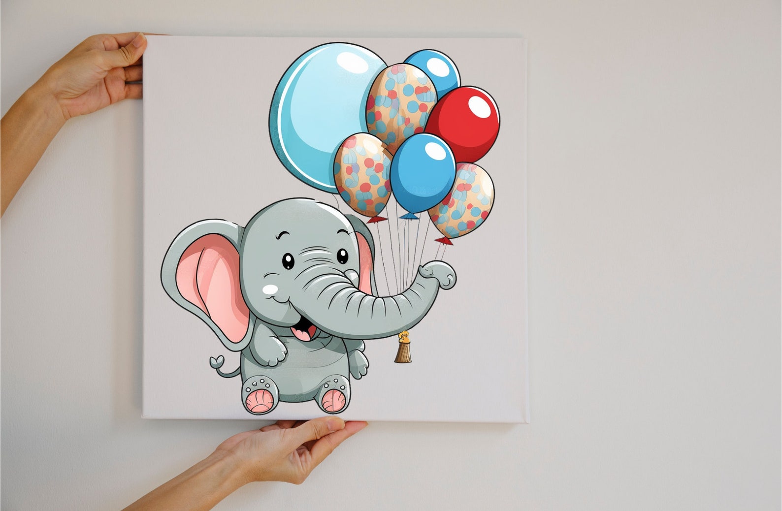 Elephant Air Balloons PNG Transparent Clipart Kids Cartoon - Etsy