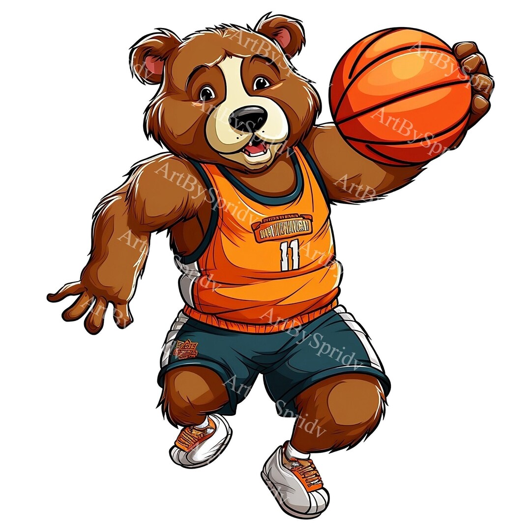 Cute Teddy Bear Playing Basketball Transparent PNG Clipart, Cool Kids ...