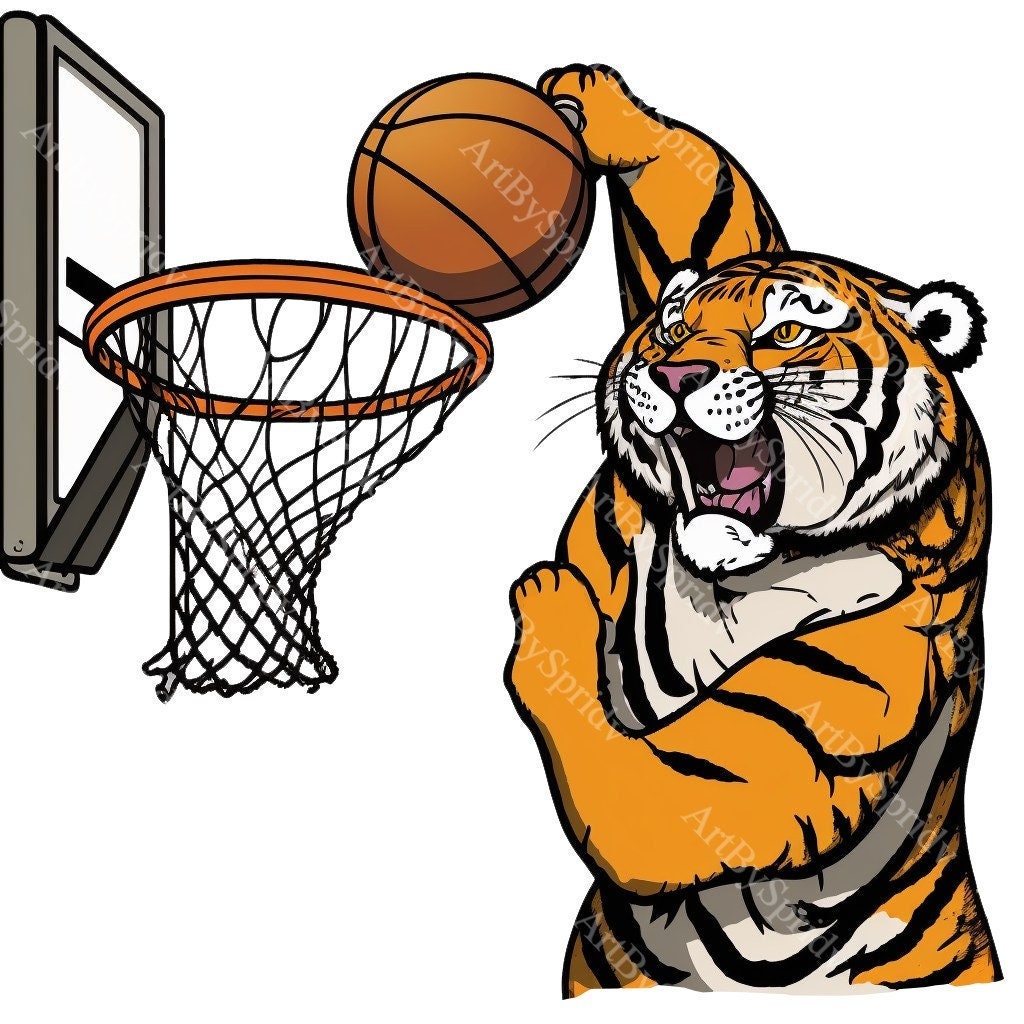 Tiger With Basketball Ball PNG Clipart Transparent - Etsy